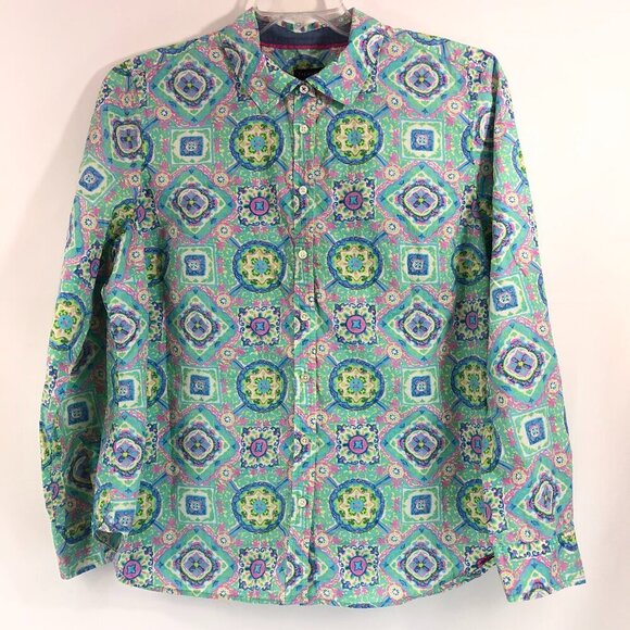 Talbots | Tops | Talbots Multi Colored Blouse Size Xl | Poshmark